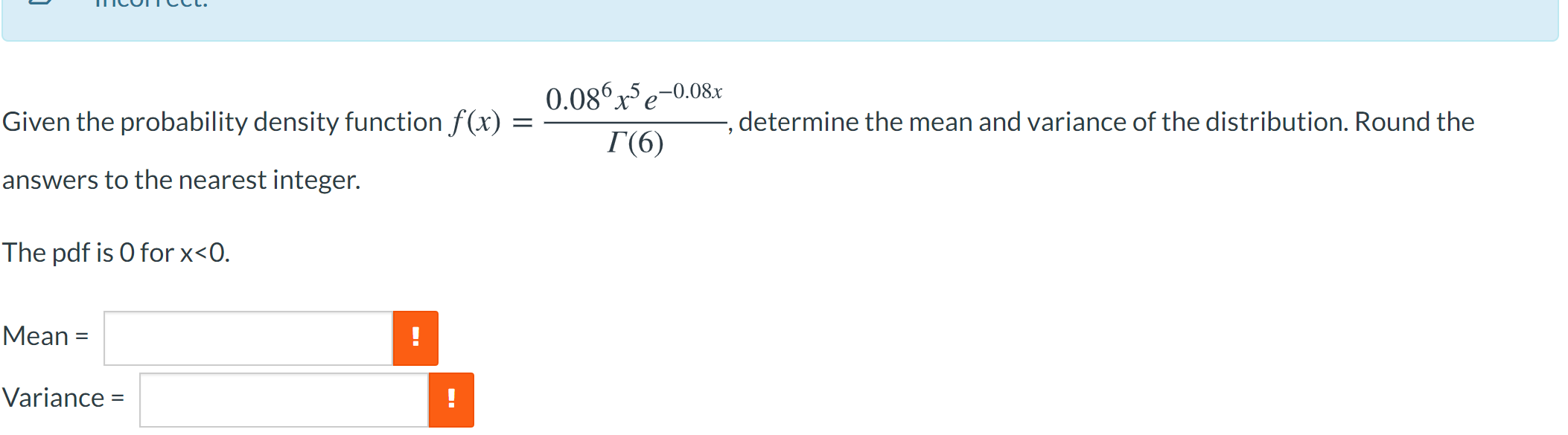 Solved Given the probability density function f(x) = | Chegg.com
