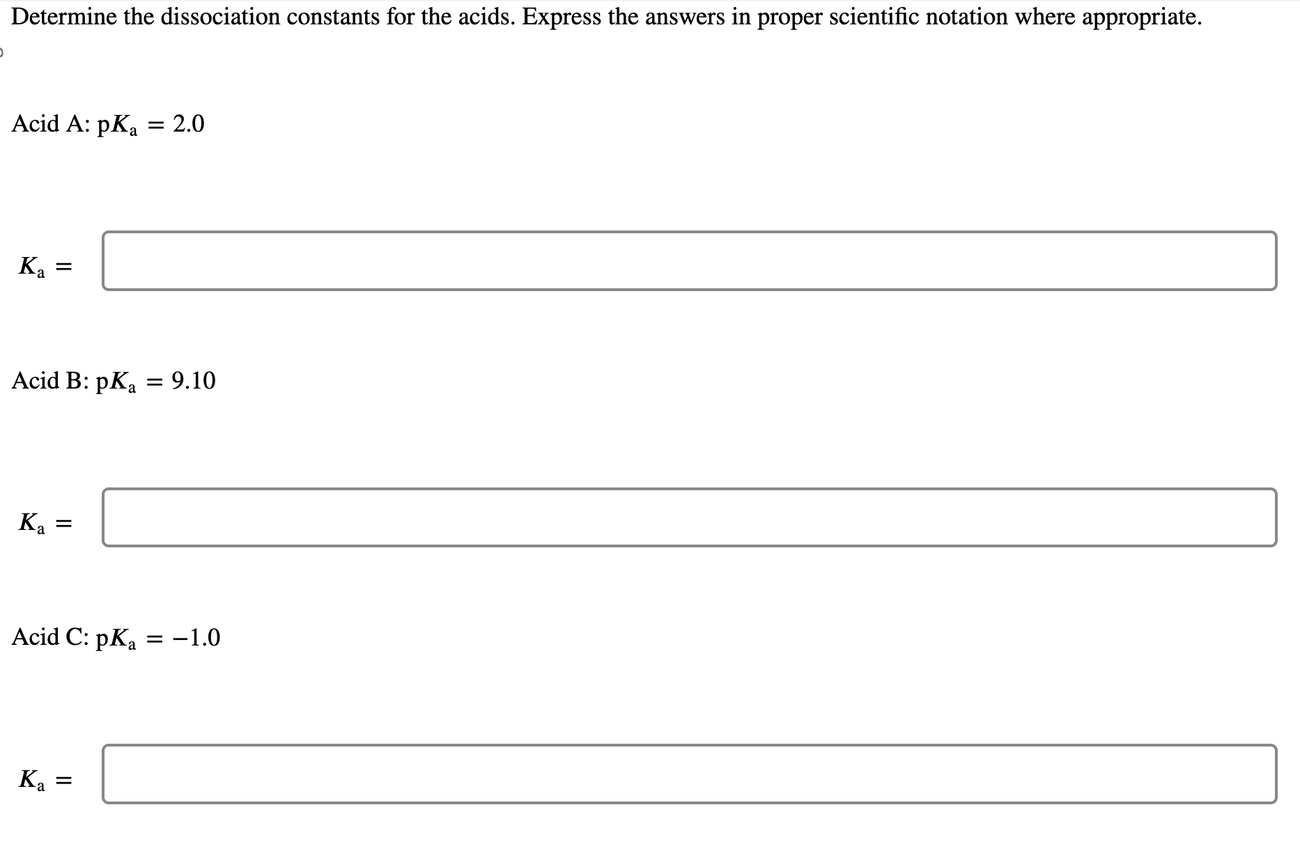 [solved] Determine The Dissociation Constants For The Acid