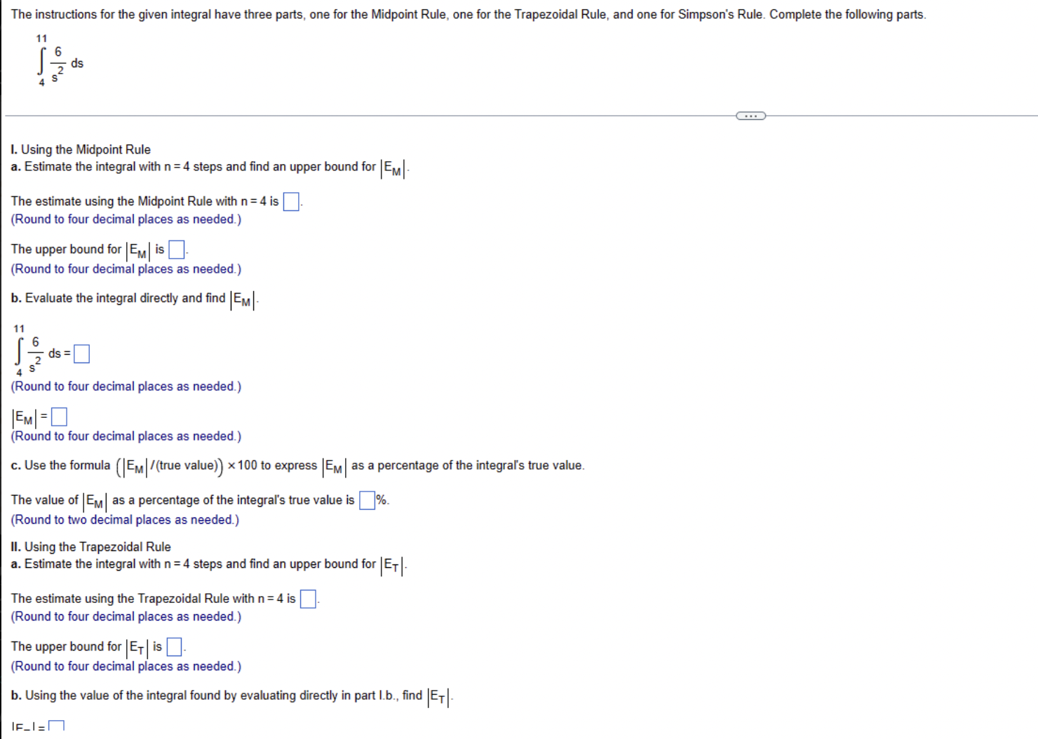 Solved The instructions for the given integral have three | Chegg.com