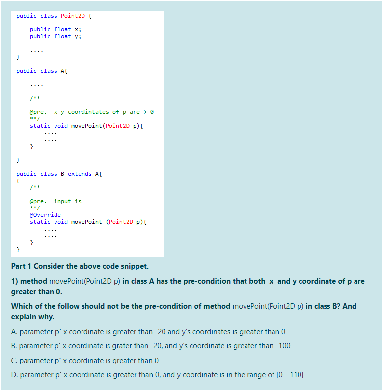 Solved public class Point 2D { public float x; public float | Chegg.com