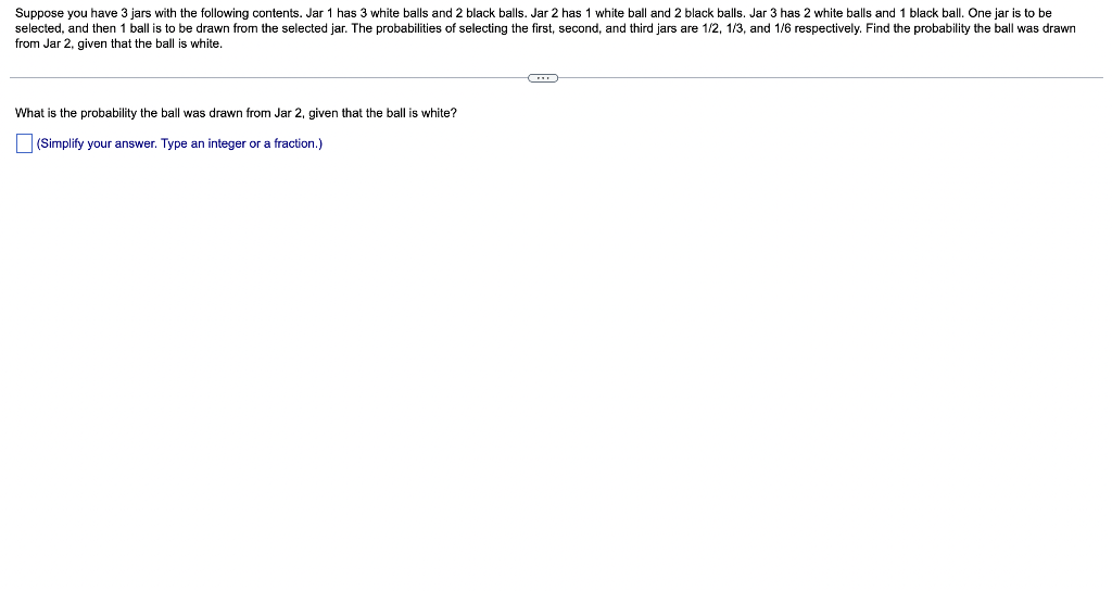 Solved Suppose you have 3 jars with the following contents. | Chegg.com