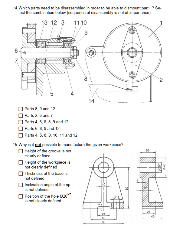 Solved 14. Which parts need to be disassembled in order to | Chegg.com