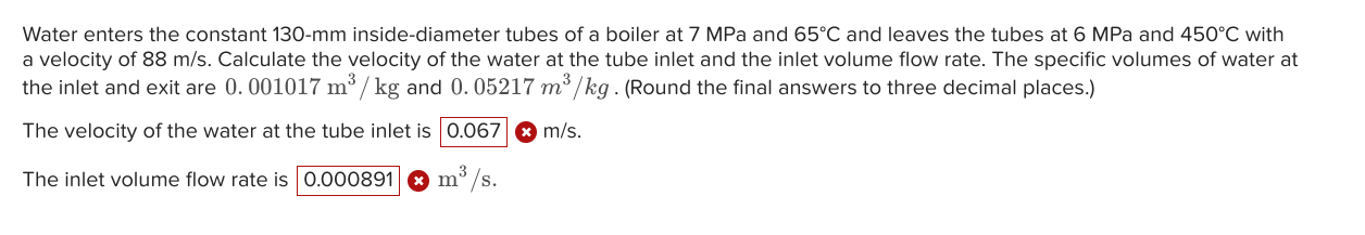 Solved Water enters the constant 130−mm inside-diameter | Chegg.com