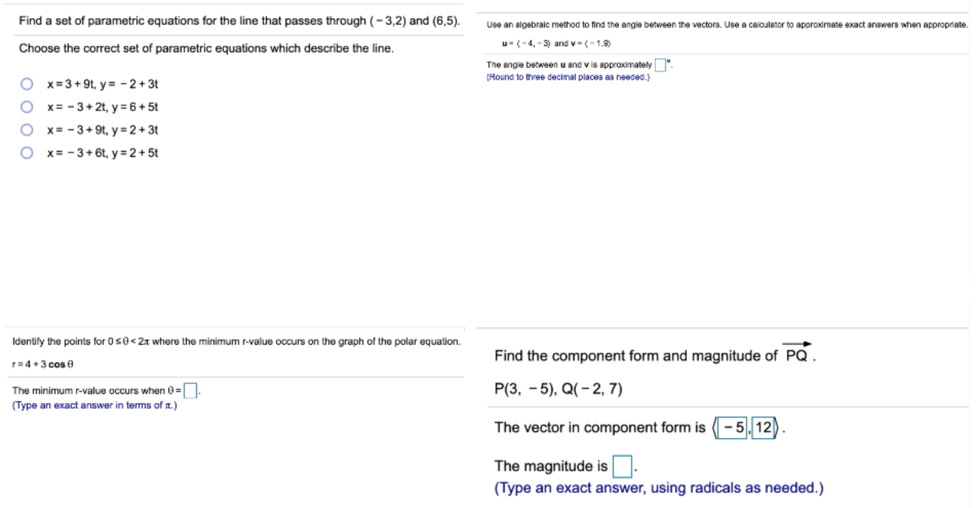Vector Parametric Equation Calculator Equation Of A Line Parametric