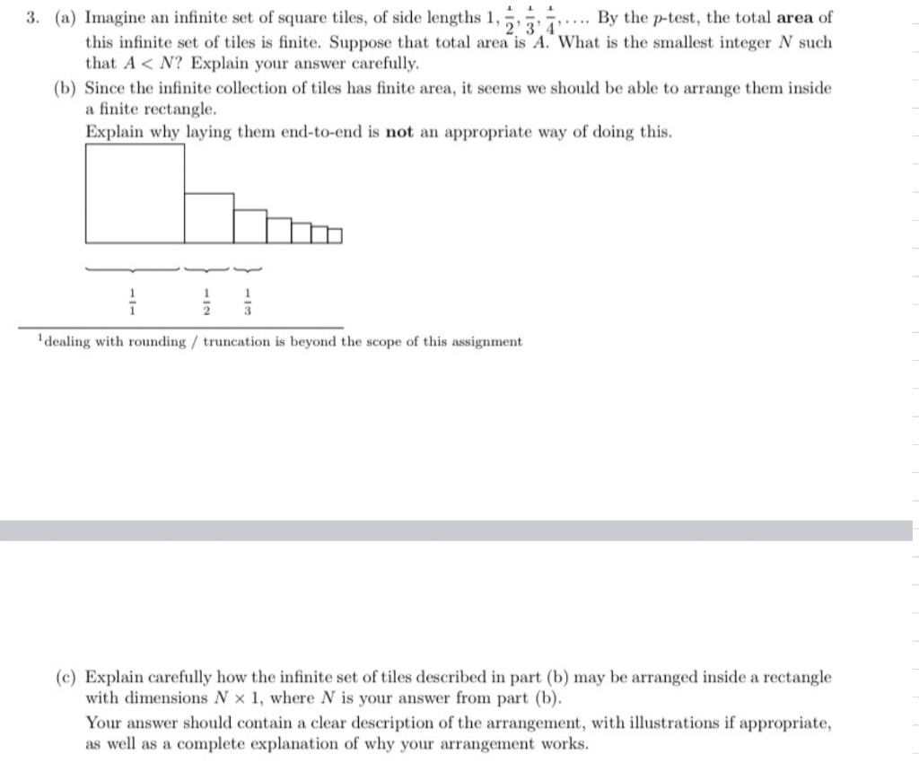 Solved 3. (a) Imagine an infinite set of square tiles, of | Chegg.com