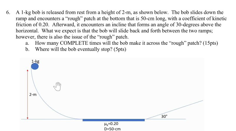 Solved A 1-kg bob is released from rest from a height of | Chegg.com