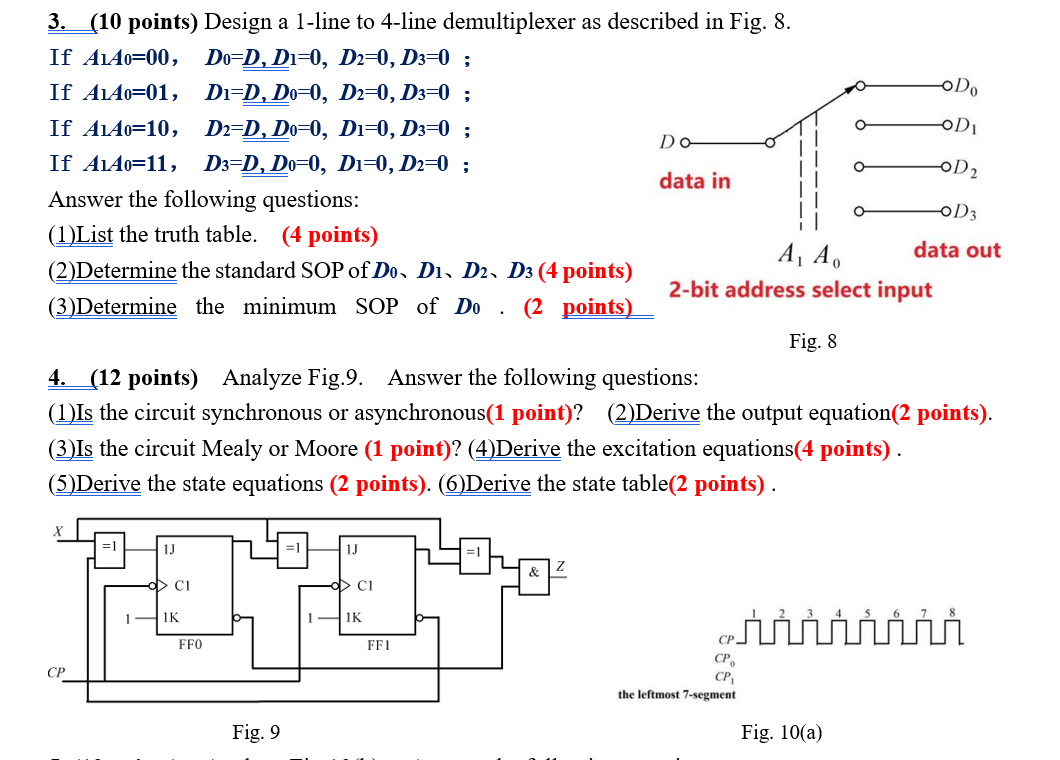 Solved (10 ﻿points) ﻿Design a 1-line to 4-line demultiplexer | Chegg.com
