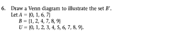 Solved Draw a Venn diagram to illustrate the set B′. Let | Chegg.com