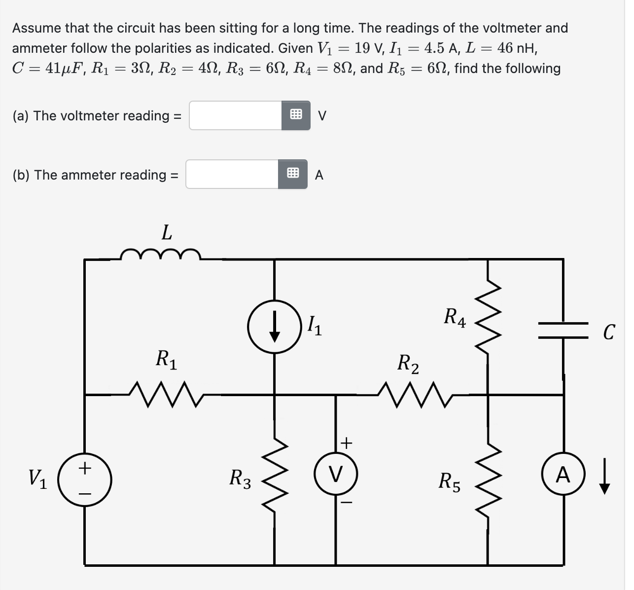 Solved Assume that the circuit has been sitting for a long | Chegg.com