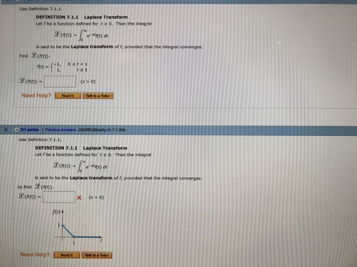 Solved Let f be a function defined for t | Chegg.com