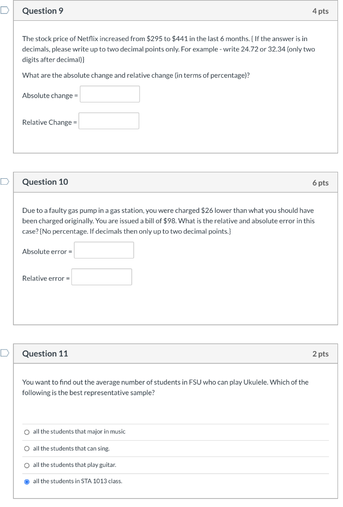 Solved D Question 9 4 pts The stock price of Netflix | Chegg.com