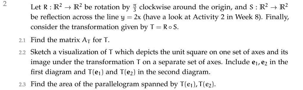 Solved Let R: R2 + R2 be rotation by clockwise around the | Chegg.com