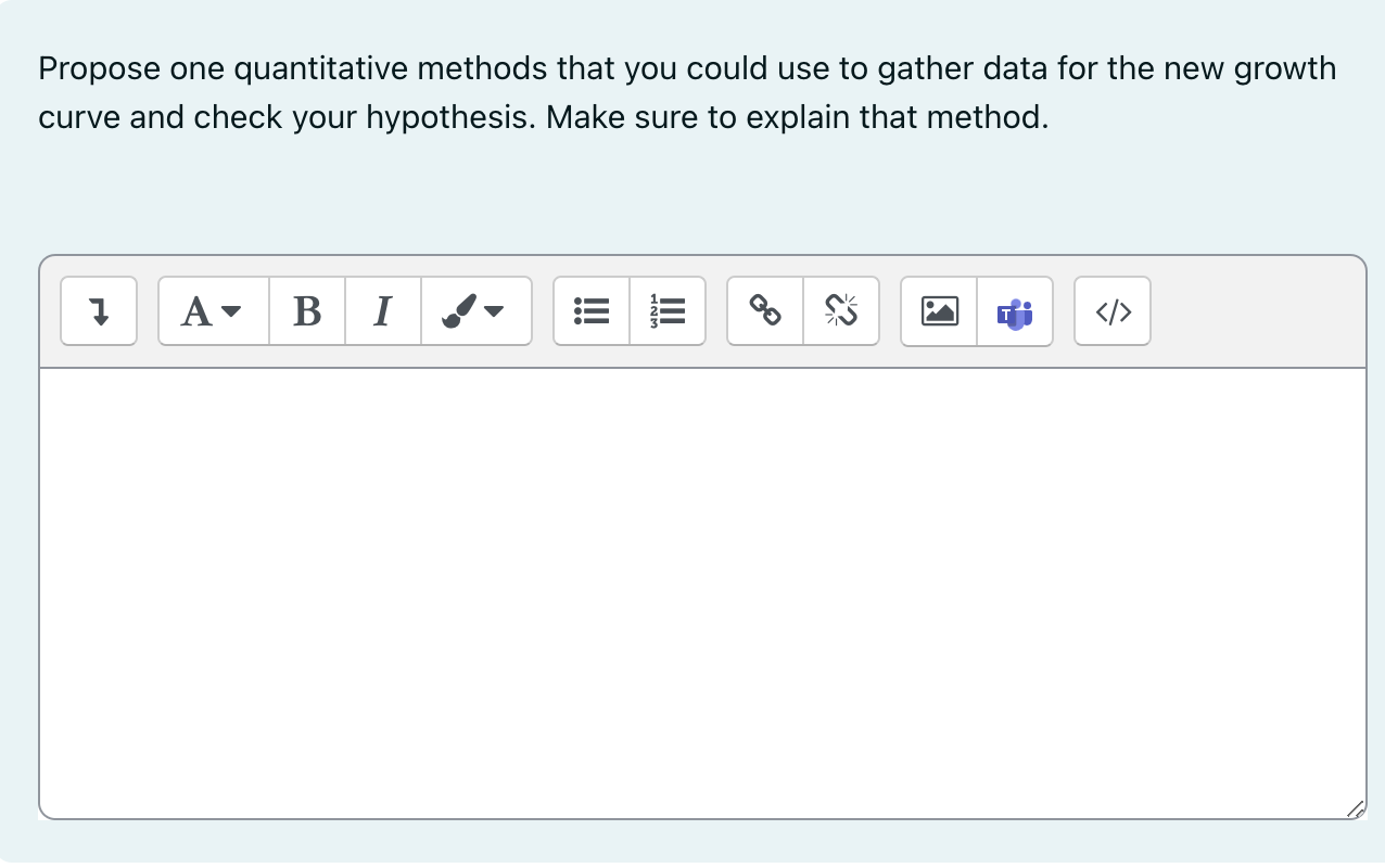 Solved Task \#1: Your instructor wants to modify the growth | Chegg.com