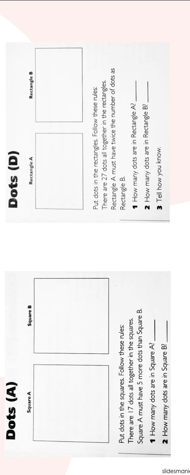 Solved Dots (A) Dots (D) Put dots in the rectangles. Follow | Chegg.com