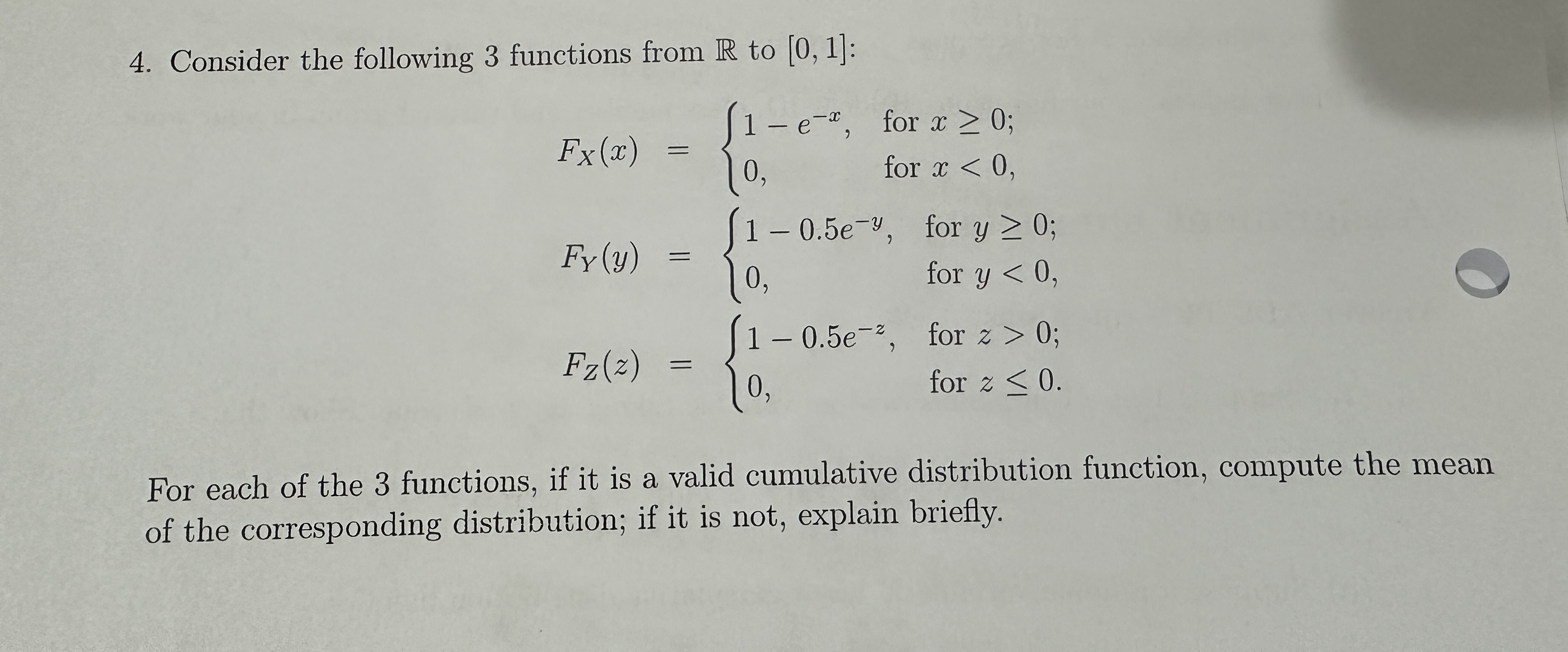 Solved Consider the following 3 ﻿functions from R to 0,1 | Chegg.com