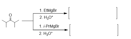 Solved 1. EtMgBr 2. H3O+ 1. i-PrMgBr 2. H3O+ | Chegg.com