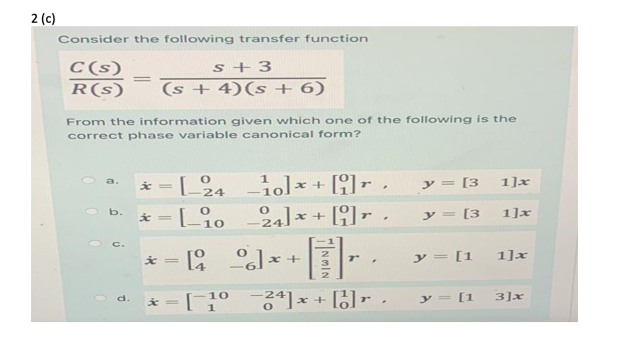 Solved The state variable equations of a system are | Chegg.com