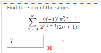 Solved Find the sum of the series. | Chegg.com