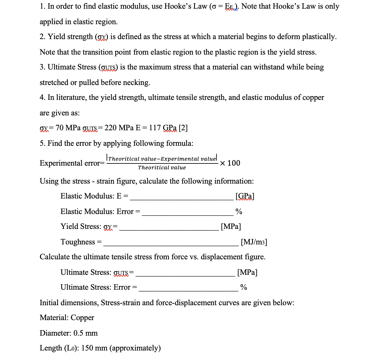 Solved In ﻿order to ﻿find elastic modulus, use Hooke's Law | Chegg.com