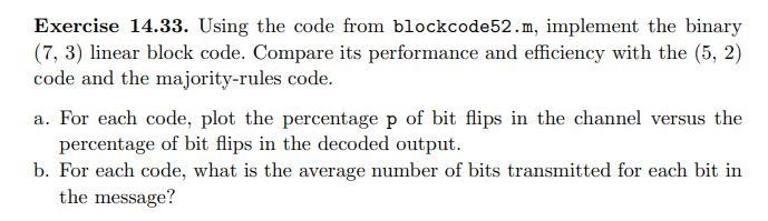 х Listing 14.8. blockcode52.m part 1: definition of | Chegg.com