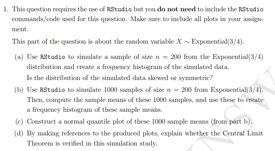 Solved This question requires the use of RStudio but you do | Chegg.com