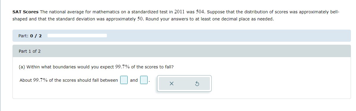 Solved SAT Scores The national average for mathematics on a | Chegg.com