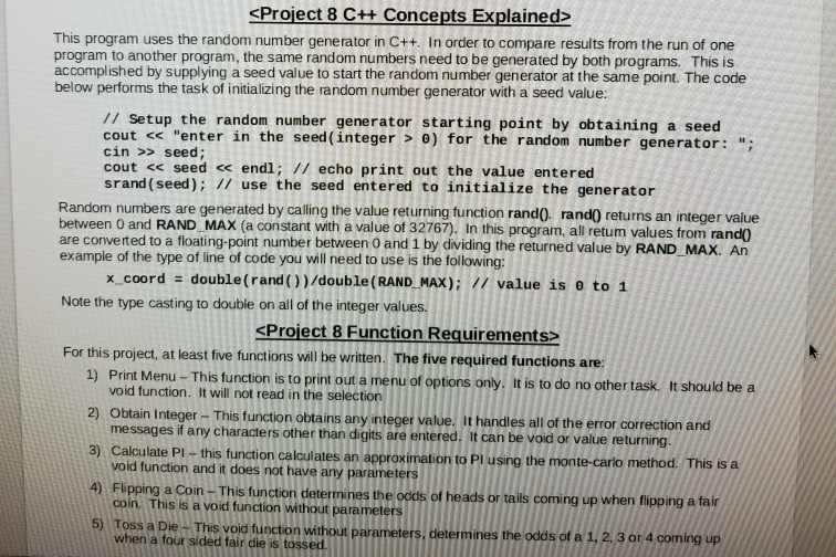 Solved You will write a program using functions that | Chegg.com