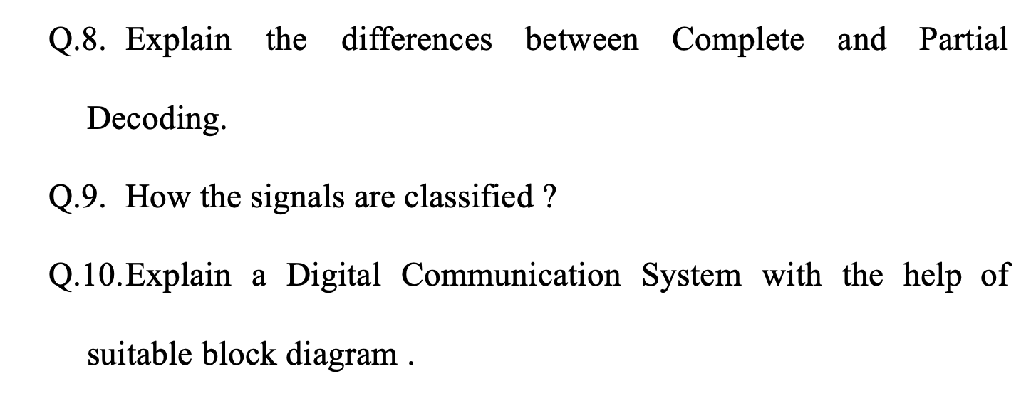 Solved Q.8. Explain the differences between Complete and | Chegg.com