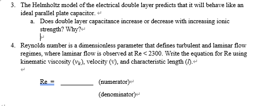 Solved 3. The Helmholtz model of the electrical double layer | Chegg.com