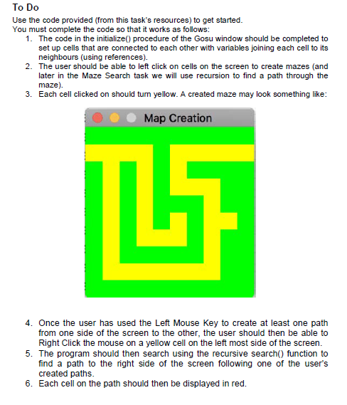 Solved To Do Use the code provided (from this task's | Chegg.com