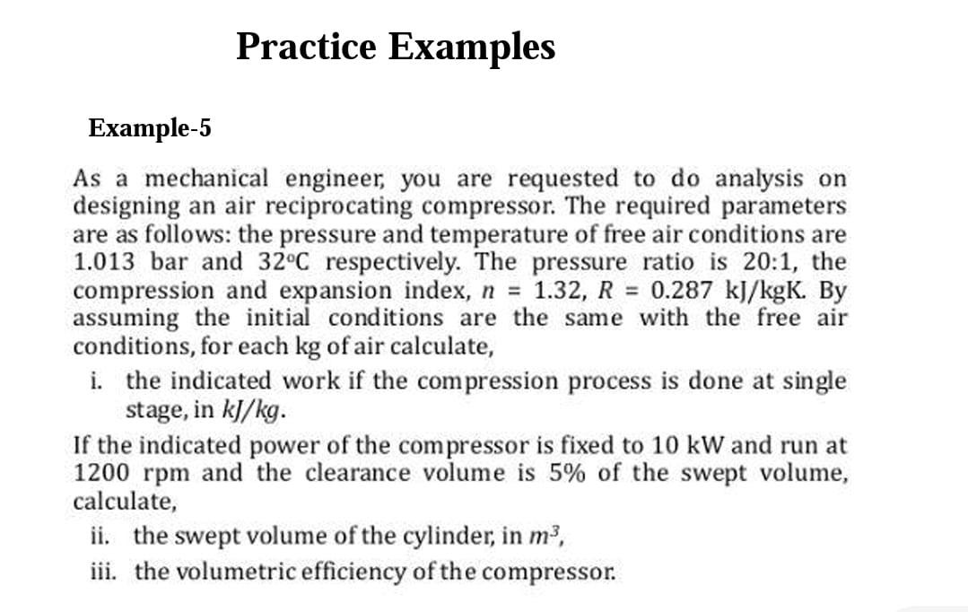 Solved Practice Examples Example-5 As a mechanical engineer, | Chegg.com