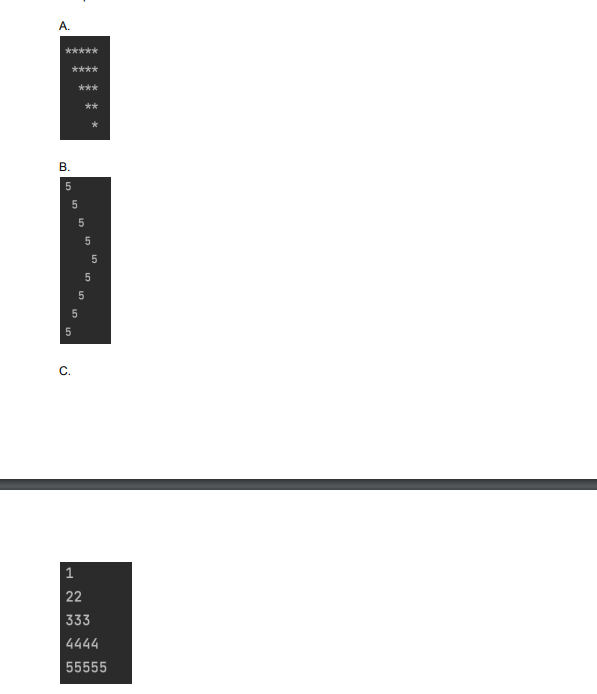 Solved Pattern menu Create a menu-based program to generate | Chegg.com