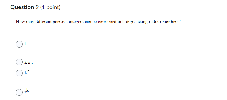 Solved Question 9 (1 ﻿point)How may different positive | Chegg.com