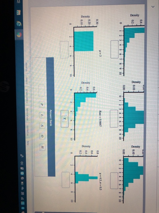 Solved Match each random variable to its corresponding | Chegg.com