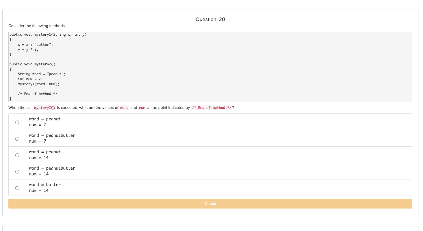 Solved Question: 17 public int rowSum (int row, int [][] | Chegg.com