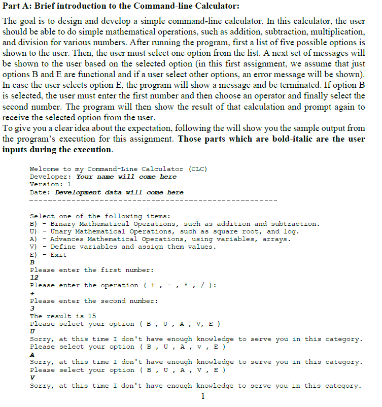 Solved Part A: Brief introduction to the Command-line | Chegg.com