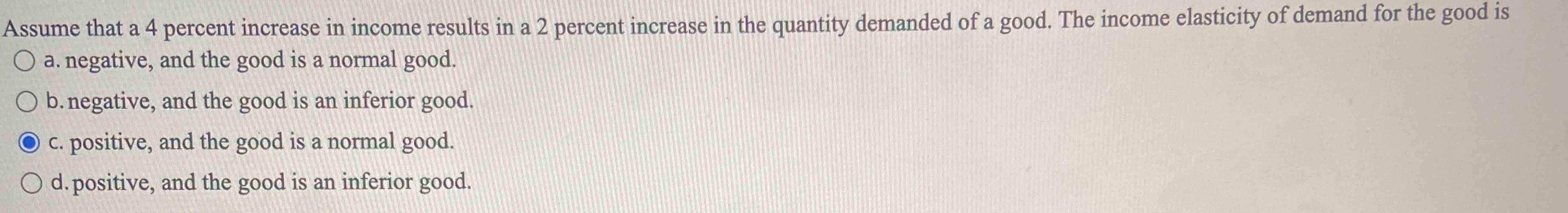 Solved Assume that a 4 ﻿percent increase in income results | Chegg.com