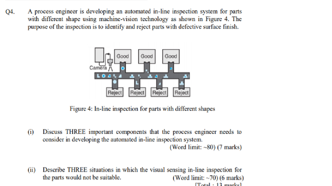 Solved Q4. A process engineer is developing an automated | Chegg.com