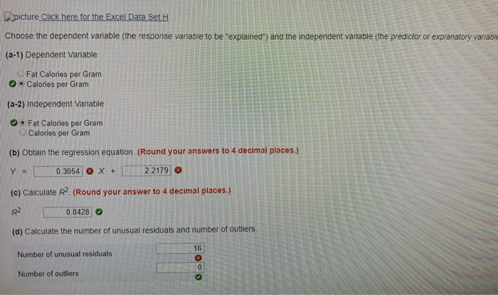 Solved using data set H answer the questions given below | Chegg.com