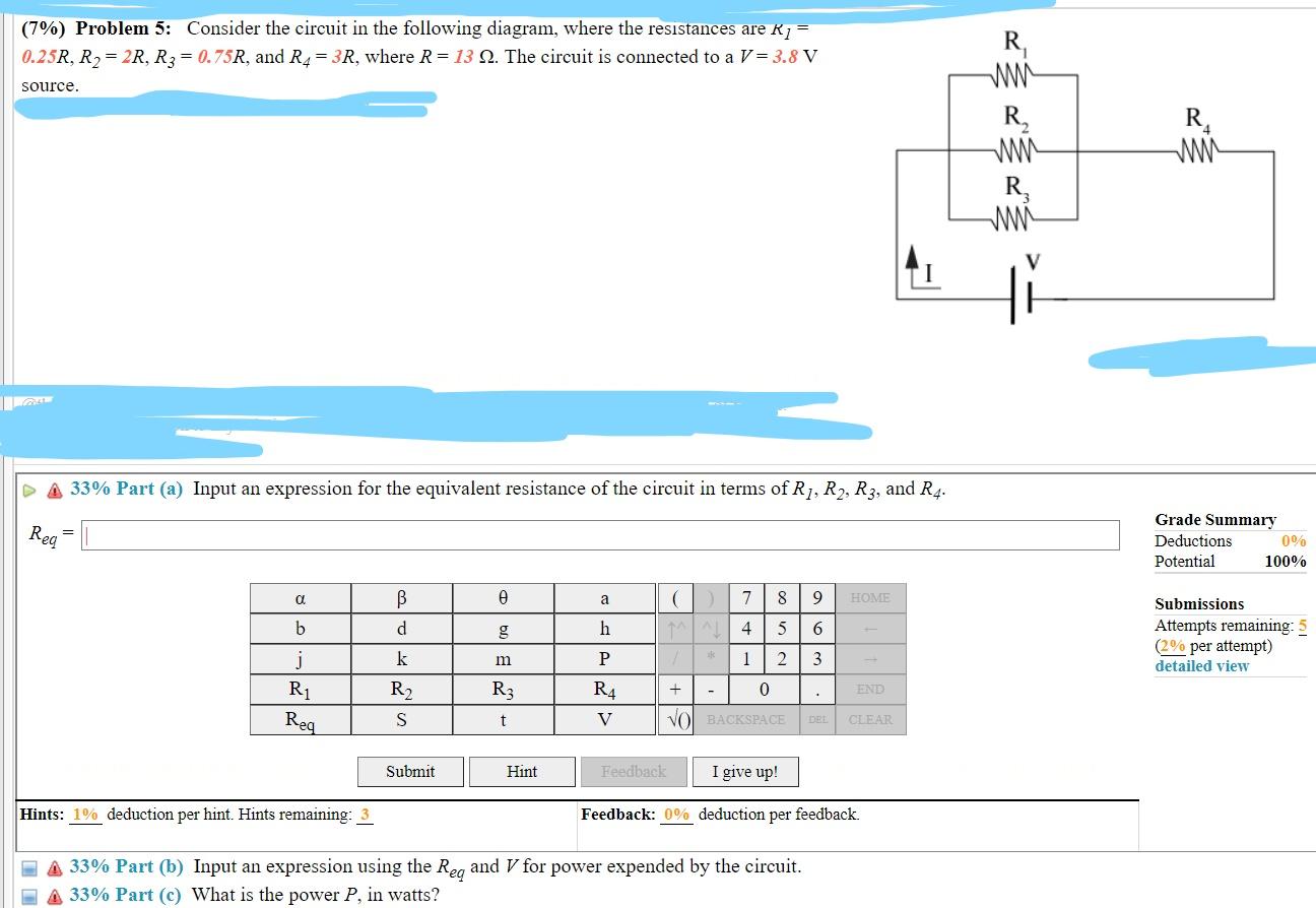 Solved Please answer all parts. Consider the circuit in the | Chegg.com