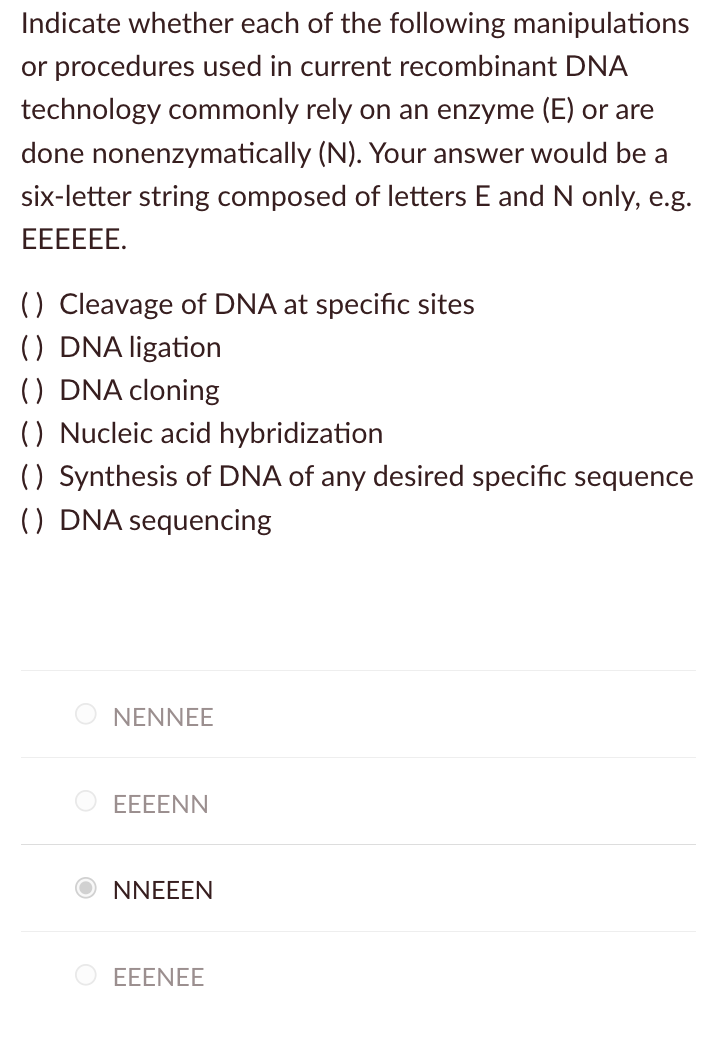 Solved Indicate whether each of the following manipulations | Chegg.com