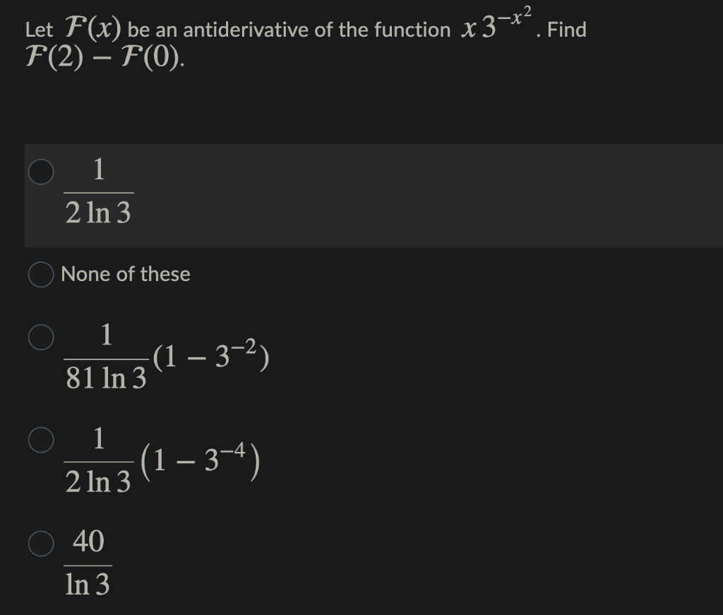 Solved Let F(x) be an antiderivative of sin(3x) cos(4x). | Chegg.com