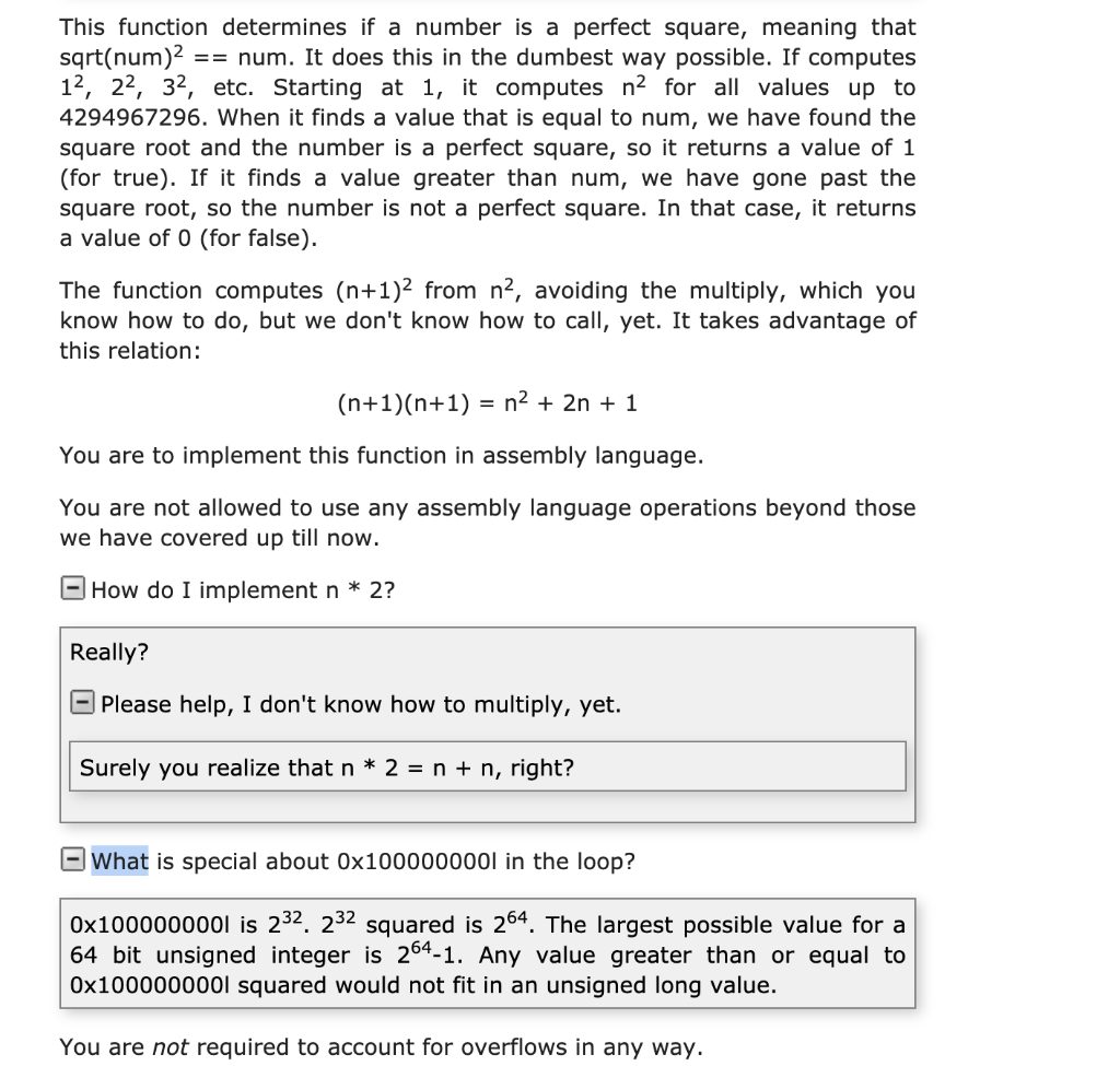 The starter project has a file perfect.S. It has an | Chegg.com