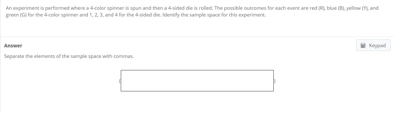 Solved An experiment is performed where a 4-color spinner is | Chegg.com