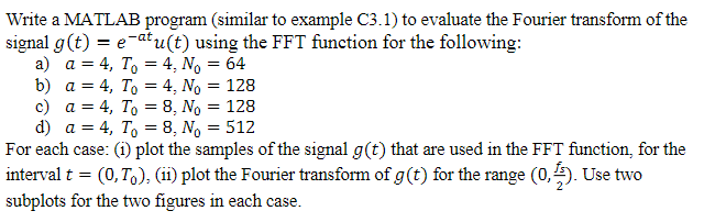 Solved Write a MATLAB program (similar to example C3.1) to | Chegg.com