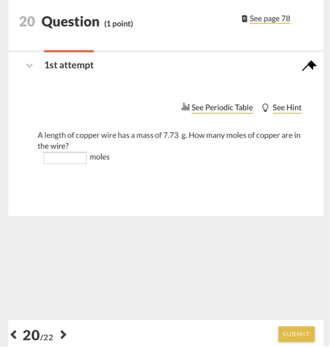 Solved e See page 78 20 Question (1 point) v 1st attempt see | Chegg.com Solved e See page 78 20 Question (1 point) v 1st attempt see | Chegg.com