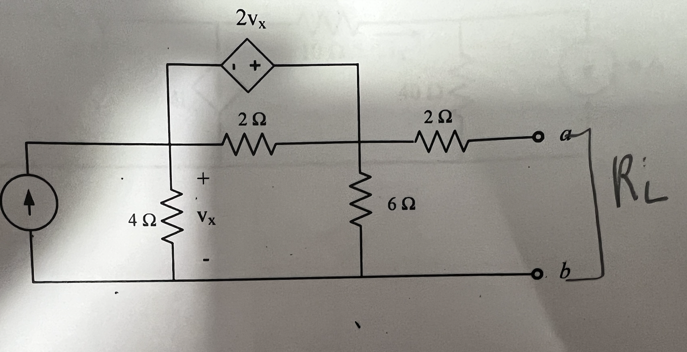 Solved Find the Thevenin equivalent of the following circuit | Chegg.com