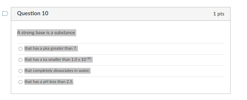 Solved Question 5 1 pts A salt is produced from the reaction | Chegg.com