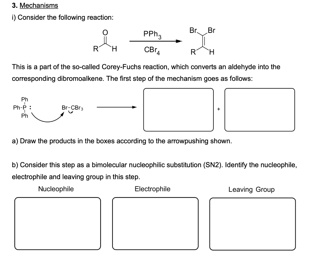 Solved 3. Mechanisms i) Consider the following reaction: Br. | Chegg.com