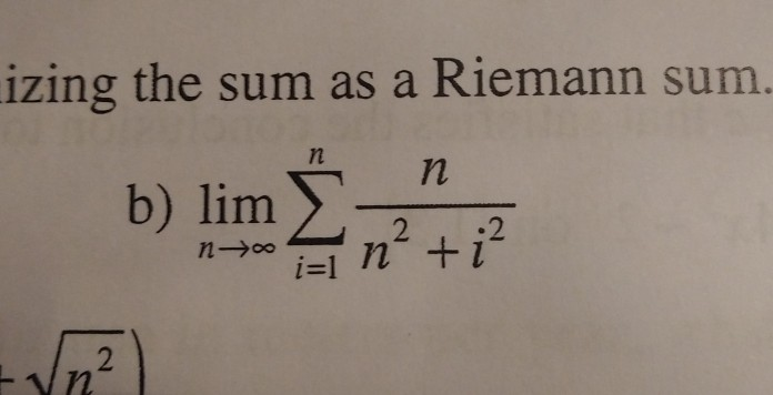 Solved Evaluate the following limit by first recognizing the | Chegg.com